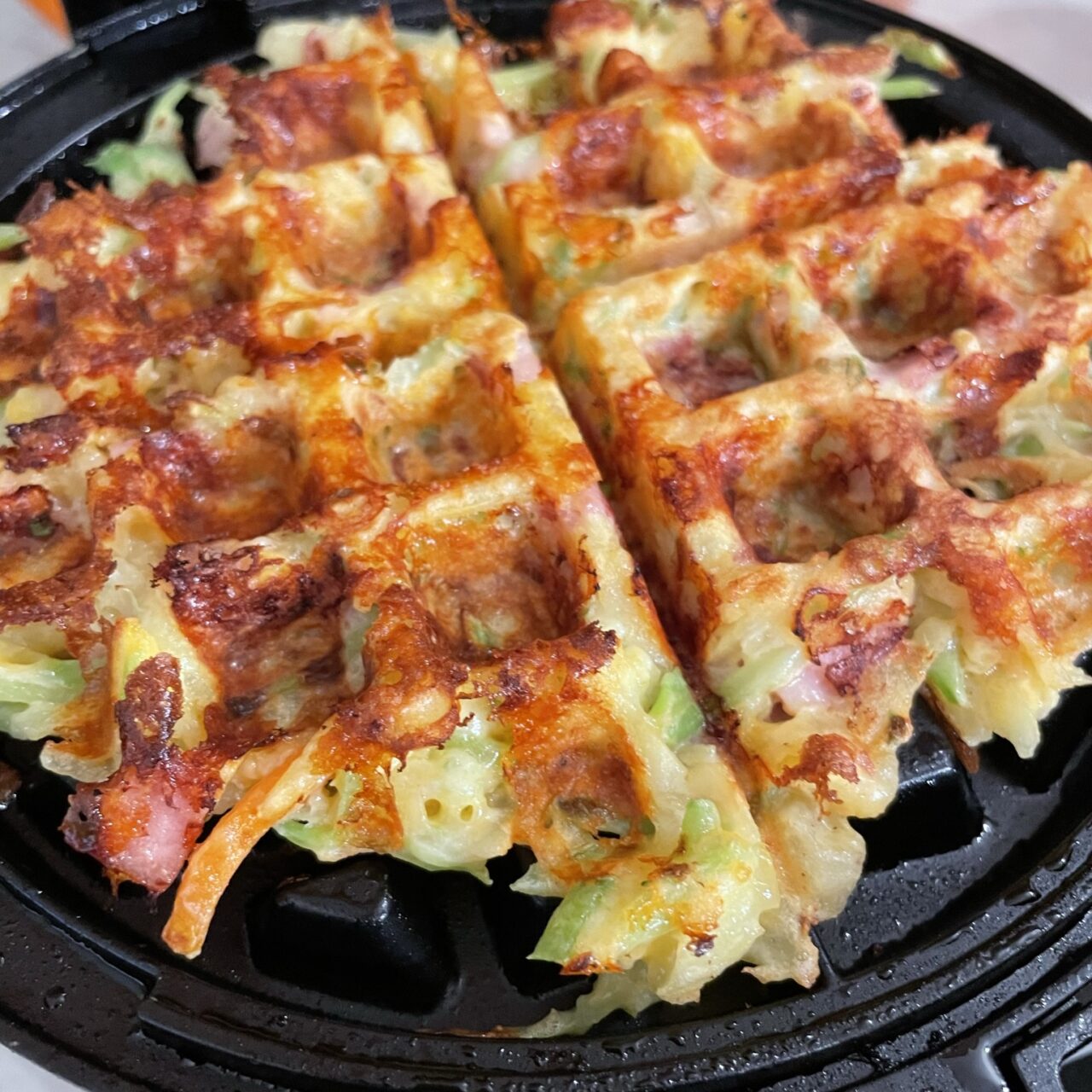 Loaded Potato Waffles - Rave About Food