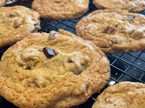 Dark Chocolate Chip Cookies - Rave About Food