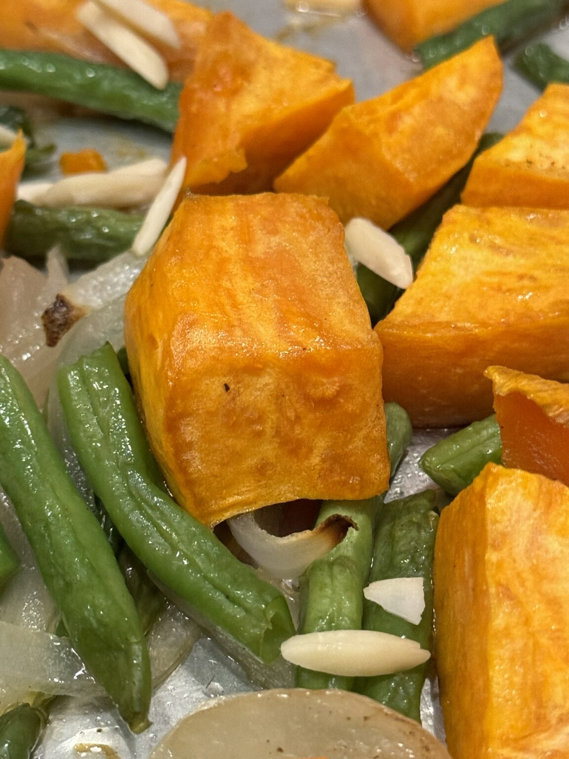 Sheet Pan Sweet Potatoes and Green Beans - Rave About Food