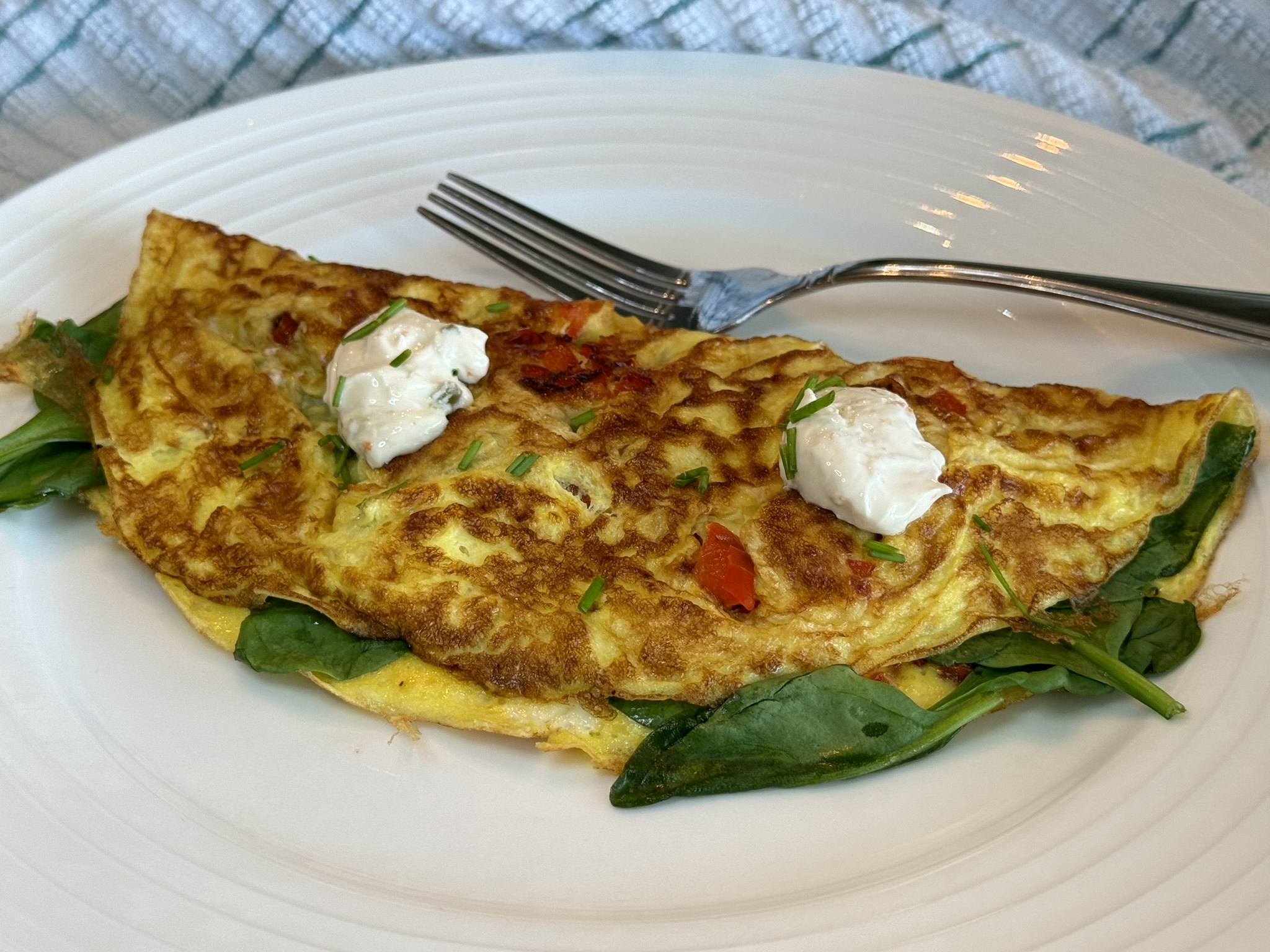 Vegetable and Cream Cheese Omelet - Rave About Food